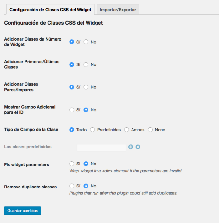 Cómo añadir clases CSS a los widgets de WordPress